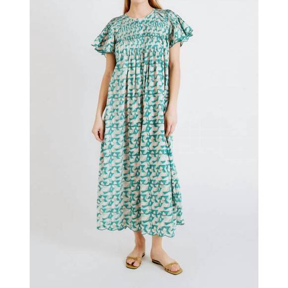 MIRTH | Dresses | New Mirth Vienna Pintucked Dress In Seaglass | Poshmark